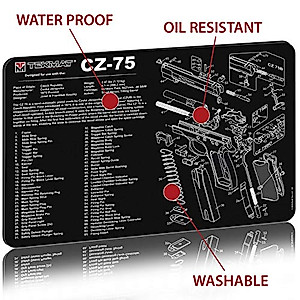 TekMat CZ-75 Gun Cleaning Mat, Black, one Size (TEK-R17-CZ75)