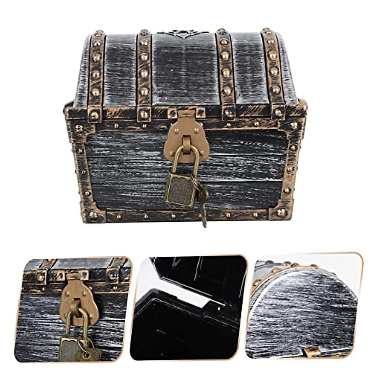 Zerodeko 1pc Box Pirate Box Plastic Playes Kids Treasure Chest Wooden Treasure Chest Box Girl Treasure Chest Metal Treasure Chest Jewelry Treasure Box Pirate Storage Chest Storage Chest Toy