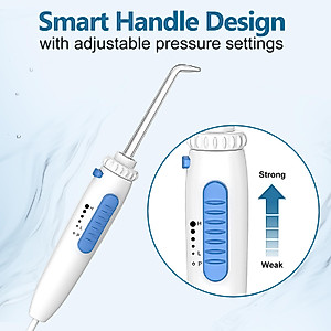 H2ofloss® Dental Water Flosser for Teeth Cleaning with 13 Multifunctional Tips&800ml Capacity, Professional Countertop Oral Irrigator Quiet Design(HF-9)