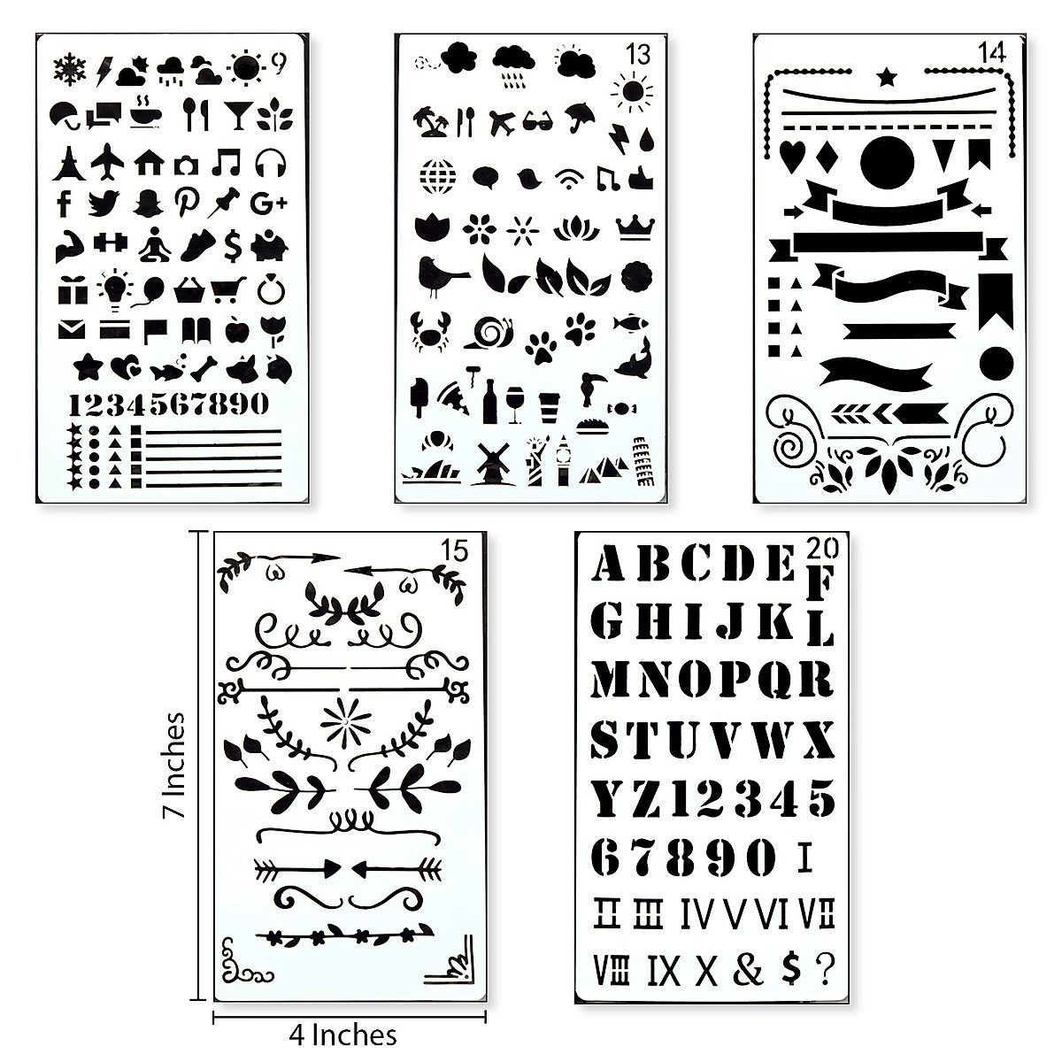 Vexko Scrapbook Bullet Journal Kit: 1 Scrapbook: [7X7 Inches] 20 Sheets, Hardcovers, Black Pages + Scrapbook Supplies: 5 Stencils, 10 Metallic Markers, 3 Sheets of Photo Corners | DIY Photo Album