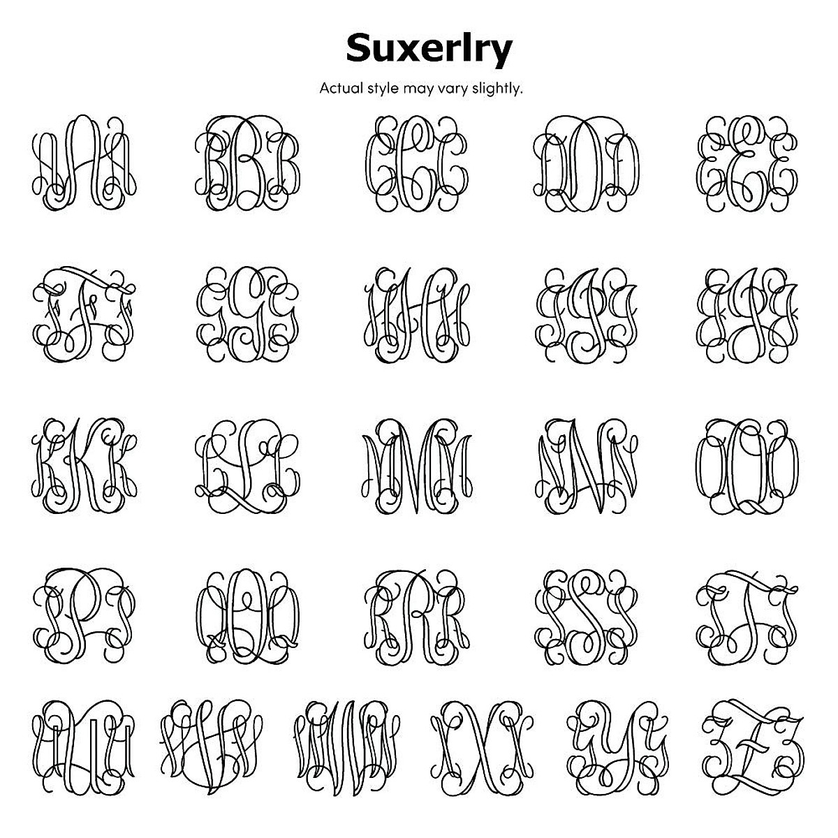 Suxerlry Personalized Monogram Letter Signet Rings Emboss Engrave Initials Ring Jewelry Gifts (Rose Gold)