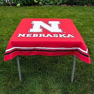 College Flags & Banners Co. Nebraska Cornhuskers Logo Tablecloth or Table Overlay