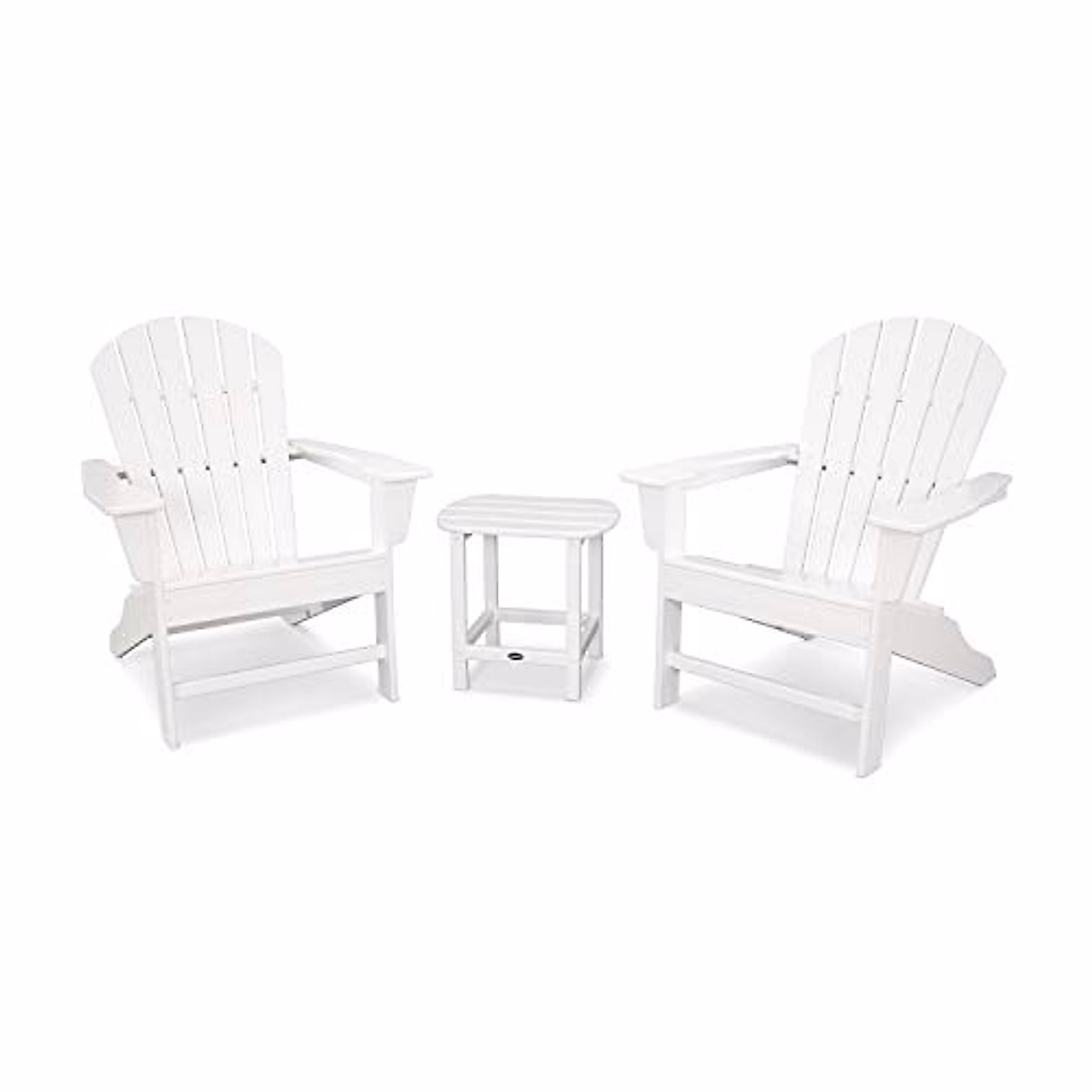POLYWOOD South Beach 3-Piece Adirondack Chair Set with Side Table