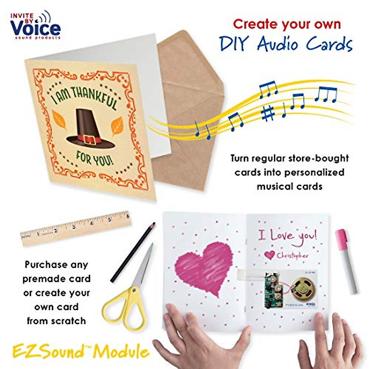 EZSound Module for DIY Audio Cards - Easy to Record - 120 Seconds Recording - High Sound Quality