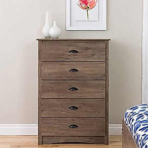 Prepac DDC-2354 Salt Spring 6-Drawer Tall Chest, Drifted Gray & Salt Spring 5-Drawer Chest, Drifted Gray