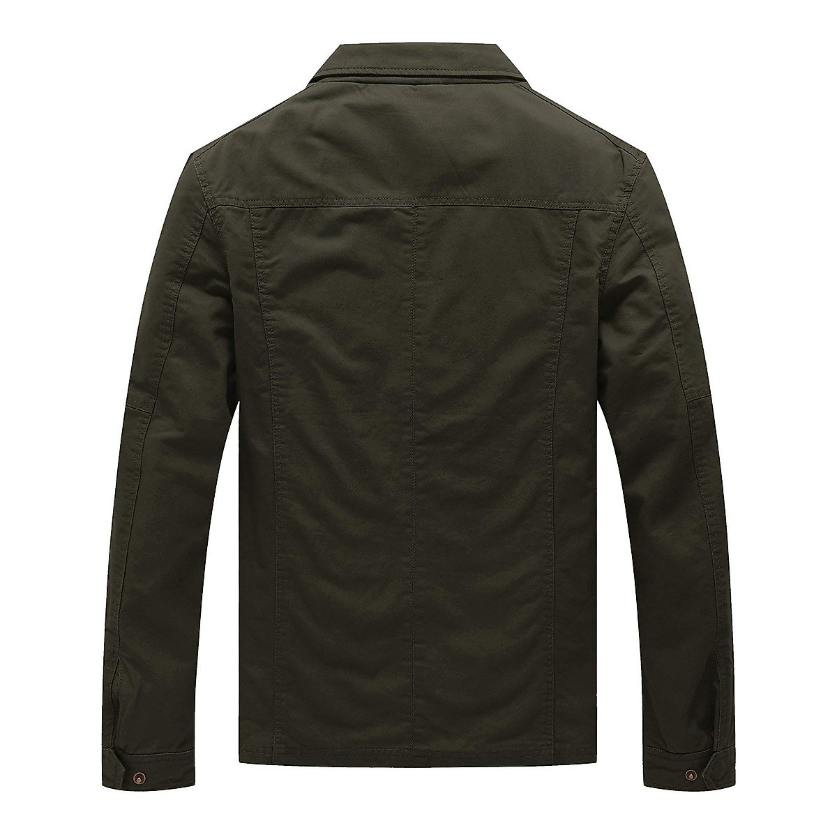 WenVen Men's Spring Aviator Cotton Commuter Jackets (Army Green, XL)