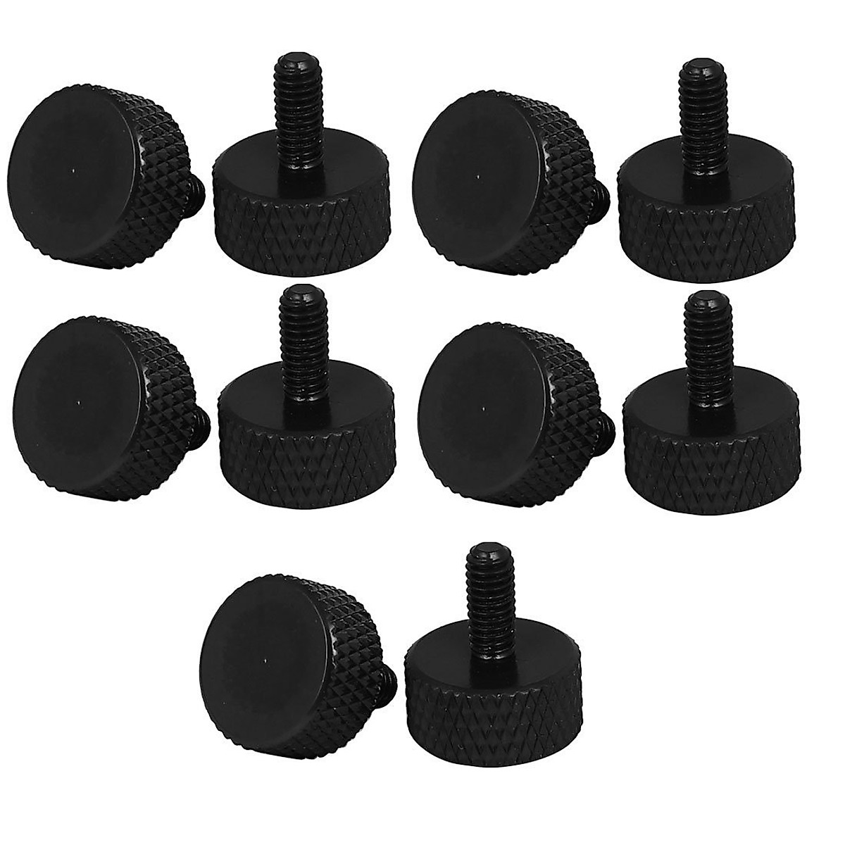LIMEI-ZEN Computer PC Graphics Card M3.5x8mm Flat Head Knurled Thumb Screws Black 10pcs Screws