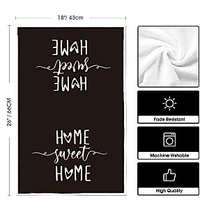 Artoid Mode Black Stripes Home Sweet Home Boho Halloween Kitchen Towels Dish Towels, 18x26 Inch Seasonal Decoration Hand Towels Set of 4