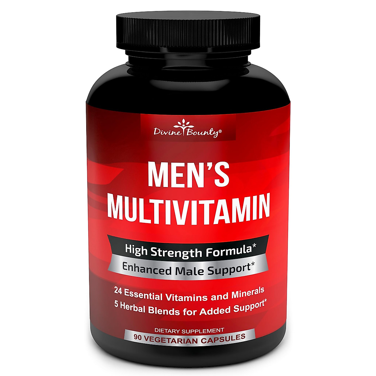 Mens Multivitamin – Daily Multivitamin for Men with Vitamin A C D E K B Complex, Calcium, Magnesium, Selenium, Zinc Plus Heart, Brain, Immune, and Men's Multivitamins – 90 Vegetarian Capsules