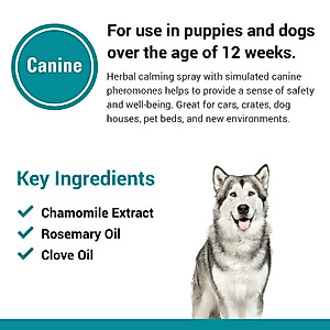 Vet Classics Safety Zone Calming Spray for Dogs with Anxiety – Herbal Anxiety Calming Spray – Dog Calming Spray for Nervousness, Grooming, Fireworks, New Environments – 8 Fl. Oz.