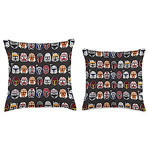 Star Wars The Clone Wars Trooper Helmet Pattern Throw Pillow