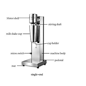 Electric Drink Mixer, 650ml Commercial Milkshake Machine,Restaurant-Quality Retro Milkshake Maker & Milk Frother 180W