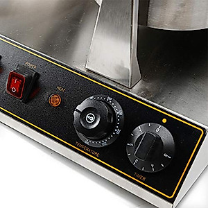 GUANG Commercial Waffle Maker, 2600W Double Head Stainless Steel Waffle Rotating Maker Machine Non-stick Round Waffle Cake Baker Pan