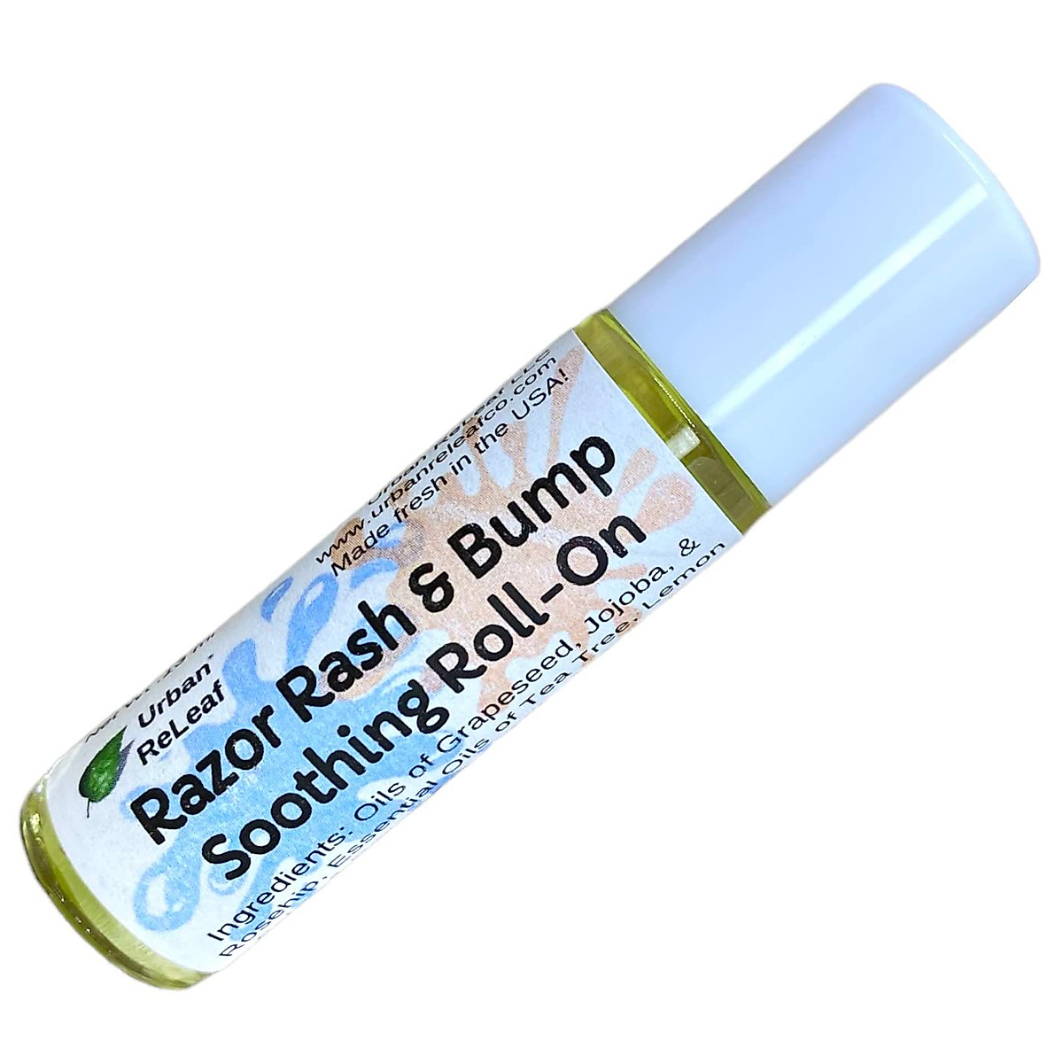 Urban ReLeaf Razor Rash & Bump Soothing Roll-On. Shrink Ingrown Hair Irritation, Help Itchy Red Skin. For Face, Neck, Bikini, Body. 100% Natural, Vegan. Essential Blend! Smells Amazing, Works Great!