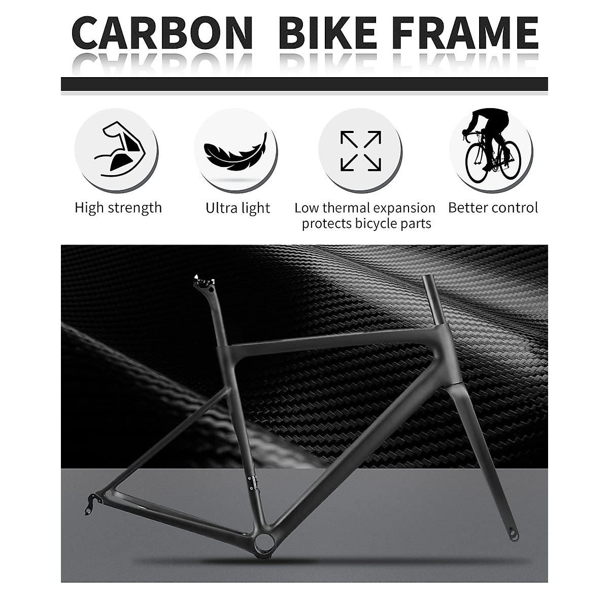 KOOTU Carbon Road Bike, 700C Adult Disc Brake Road Bike for Men and Women Full Integrated Inner Cable Racing Bicycle with Shimano 105 R7000 22 Speed Groupset