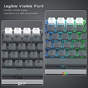 Womier Pudding Keycaps - PBT Keycaps, Shine Through Keycaps, 165 Keys Keycaps Set, Custom Keycaps for 61/68/84/87/82/100 Cherry Gateron MX Switches Mechanical Keyboard, White/Gray