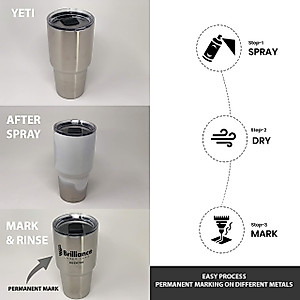 12 Oz - BLI101, BLI201 - Aerosol Red (Copper Tone) and Black Laser Ink for Metals Marking - CO2 Laser - Fiber Laser - YAG, Durable, Permanent, High Contrast, Brilliance Laser Inks