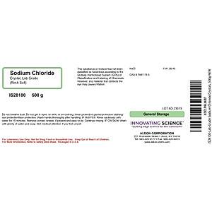 ALDON Innovating Science Lab-Grade Sodium Chloride Crystals, 500g - The Curated Chemical Collection