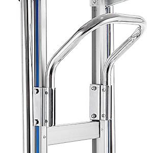 SmarketBuy Aluminum Hand Truck 1000LBS Capacity 2 in 1 Heavy Duty Hand Truck Convertible Folding with Nose Plate 4 Wheels Hand Truck Dolly