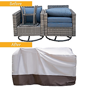 XIZZI Patio Furniture Cover Waterproof Outdoor Table and Chairs Covers,58L x 31W x 29H