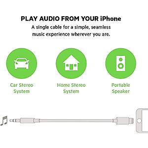 (Apple MFi Certified) iPhone AUX Cord for iPhone,Lightning to 1/8 Inch Audio Cable,3.3ft, Headphone Jack Adapter Male Aux Stereo Audio Cable Compatible for iPhone 14/13/12/11/XR/X/8/7 (Black)