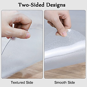 Blvornl Office Chair Mat for Hard Wood Floor, Sturdy Plastic Protector Floor Mat for Office Chair, Rectangle Transparent PVC Computer Hard Floor Chair Mat for Desk, Office, Home (Clear, 35.5 X 48in)