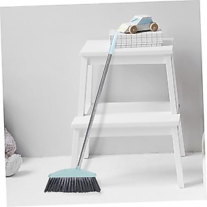 HONMEET 2pcs Stainless Steel Broom Hair Sweeping Broom Garden Broom Household Broom Stoop Broom Floor Sweeping Broom Outdoor Brooms Standing Broom Garbage Sweeping Broom Blue Plastic