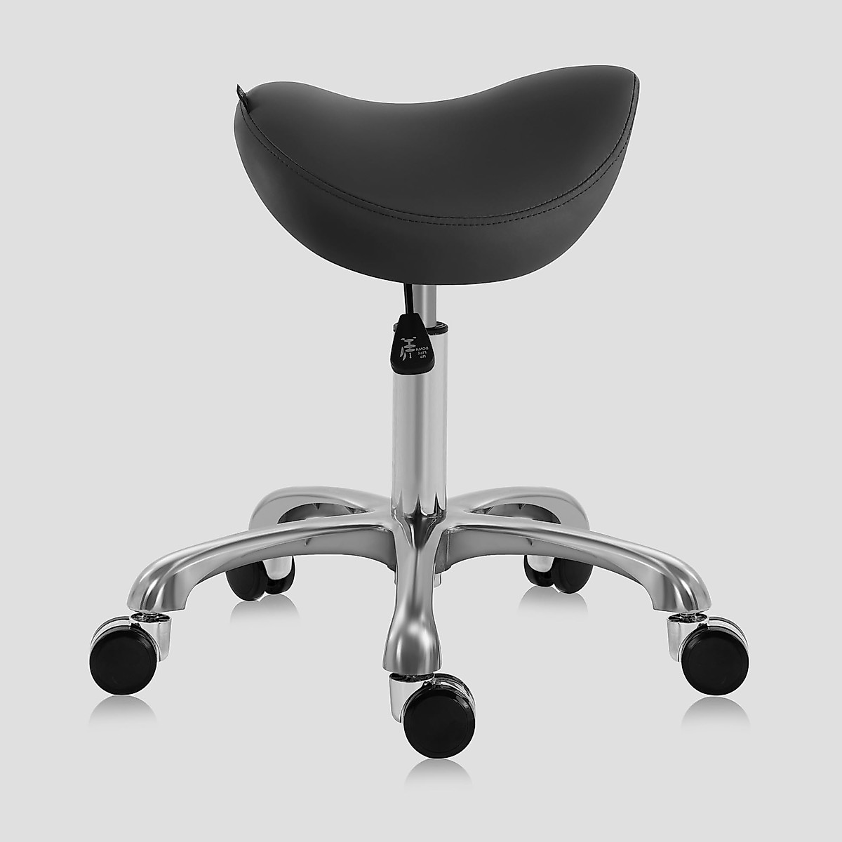 DR.LOMILOMI Pneumatic Swivel Rolling Stool 506 for Hygienic Clinic Spa Massage Home and Office
