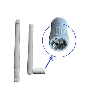 bestkong 2 Pcs 2.4GHz 3dBi Omni WiFi SMA Male Antenna White Color for Wireless Router 11cm