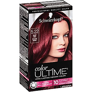 Schwarzkopf Color Ultime Permanent Hair Color Cream, 5.22 Ruby Red