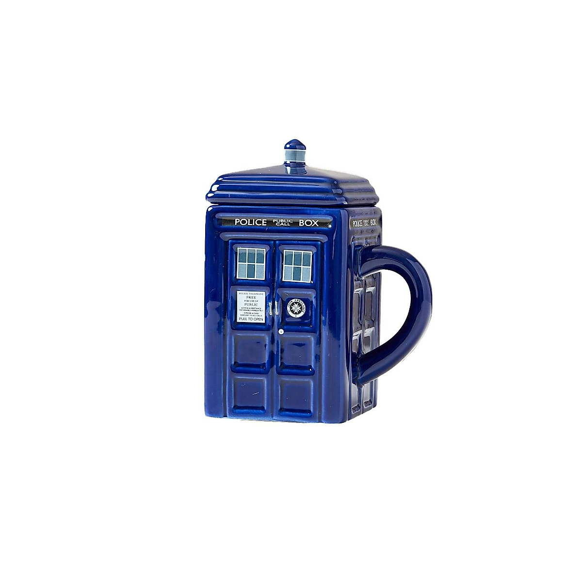 Doctor Who Tardis Mug | Official Ceramic Coffee Mug With Lid | 17 Oz.