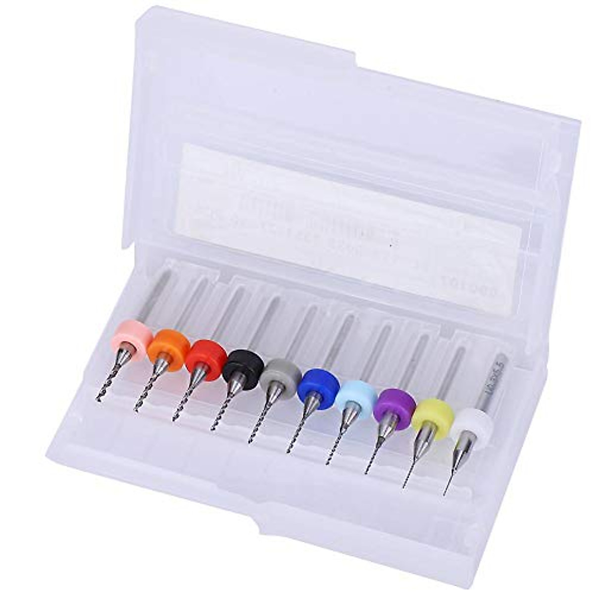 10Pcs/Set 0.3-1.2mm Print Circuit Board Drill Bits Carbide Micro Drill Bits Set PCB CNC Rotary Drilling Tool for Print Circuit Board Stone