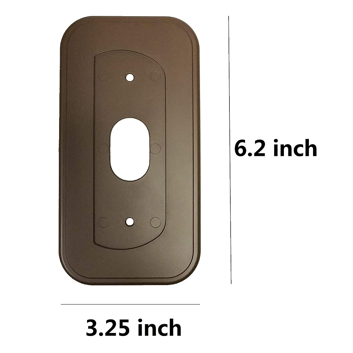 Wall Plate with 30 Degree Angle Mount for Nest Hello Video Door Bell - Coffee
