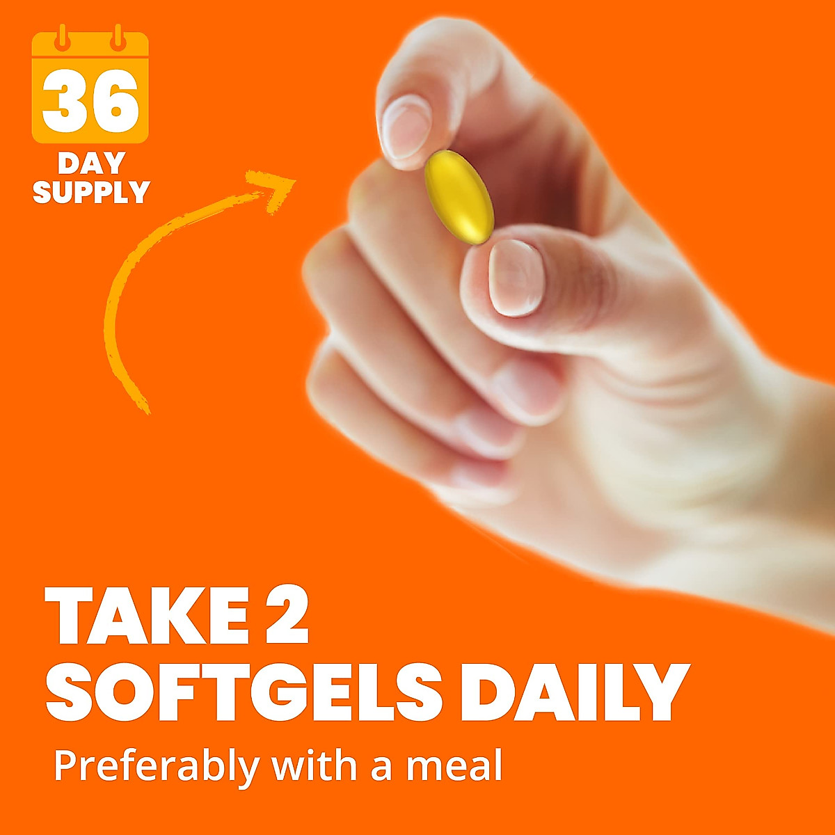 Sundown Odorless Fish Oil, 1290mg, Omega 3 Dietary Supplement, Supports Heart Health, 72 Coated Mini Softgels