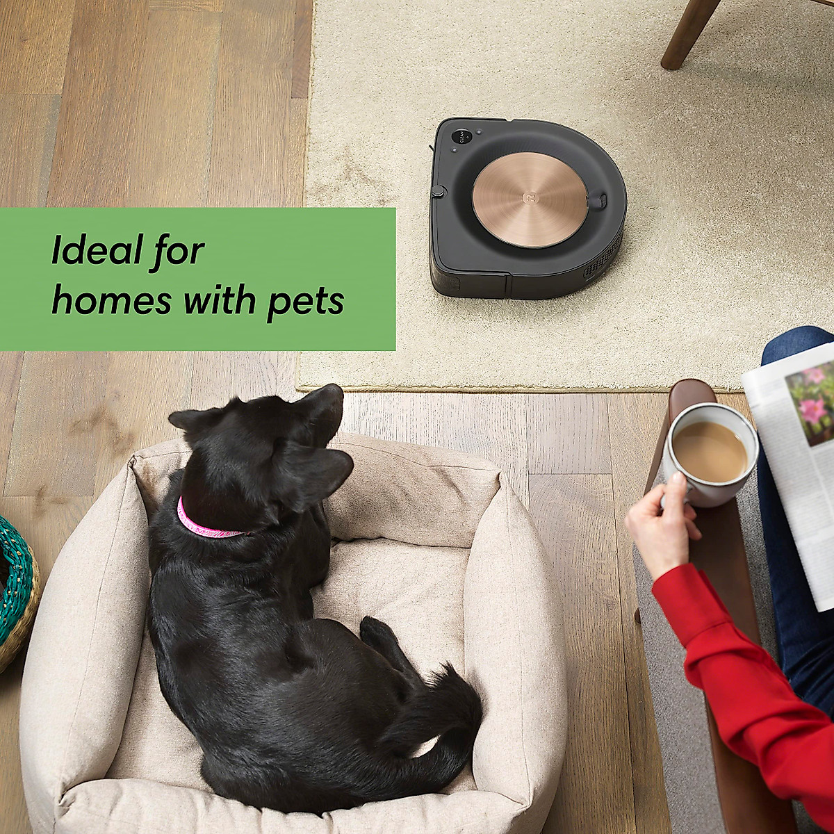 iRobot Roomba S9 (9150) Robot Vacuum- Wi-Fi Connected, Smart Mapping, Powerful Suction, Works with Alexa, Ideal for Pet Hair, Works With Clean Base
