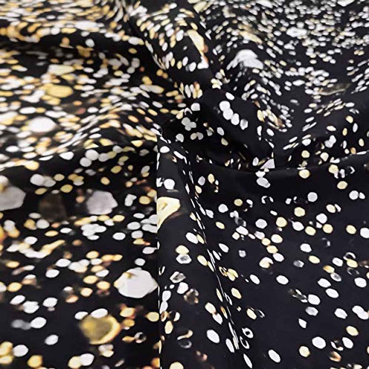 SJOLOON Black and Gold Backdrop Golden Spots Backdrop Vinyl Photography Backdrop Vintage Astract Background for Family Birthday Party Newborn Studio Props 11547(10x10FT)