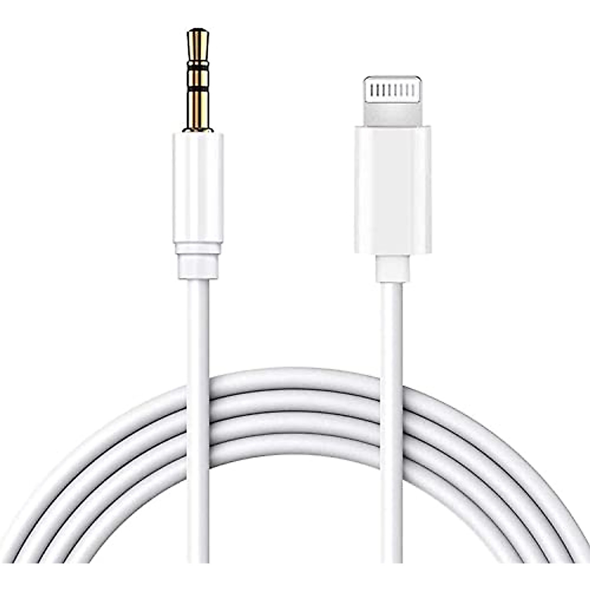 Aux Cord for iPhone 11 12 13, 3.3ft White [Apple MFi Certified] Lightning to 3.5mm AUX Audio Cable Compatible with iPhone 13 12 11 XS XR X 8 7 6 for Home Car Stereo/Headphone/Speaker, Support All iOS