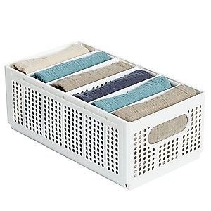 Tokokimo Plastic Closet Storage Basket Bins Cubes Organizer, Collapsible Closet Organizers and Storage with Handles for Storing Socks, Panties, Ties, Crafts, Cosmetics ,Small, 1 pack