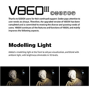 Godox Camera Flash Speedlight V860III-S for Sony [Upgraded Li-on Battery] Compatible with Sony Digital Cameras a9 a7 a7II a7III a7R III a7RII a7SII a6000 a6300 a6500