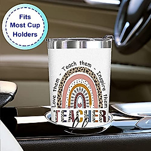WECACYD Teacher Gifts For Women - Teacher Appreciation Gifts - Teacher Birthday Gifts - Best Teacher Gifts For Graduation, Appreciation Week, Back To School, Christmas - 20oz Teacher Tumbler Cup