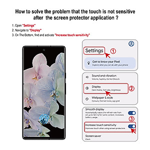 [Fingerprint Compatible] 2 Pack 3D Tempered Glass for Google Pixel 6 Pro Screen Protector + 2 Pack Camera Lens Protector, [Fingerprint Unlock][Anti-Scratch][Work with Case]