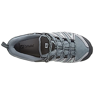 Salomon X Ultra Pioneer CLIMASALOMON Waterproof Hiking Shoes for Women, Stormy Weather/Alloy/Yucca, 7.5