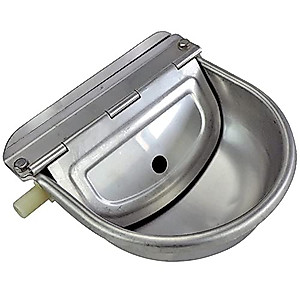 Automatic Cow Drinking Water Bowl,304 Stainless Steel Animal Waterer Bowl for Horse,Goat,Pig,Dog, with 1/2 Float Valve