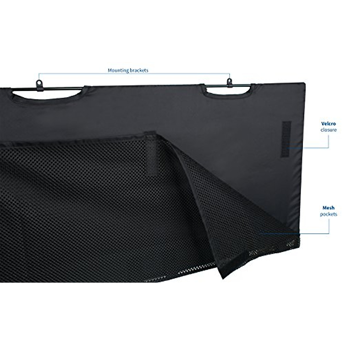 VIVO Black 30 inch Under Desk Privacy and Cable Management Organizer Sleeve, Wire Hider Kit Panel System, DESK-SKIRT-30