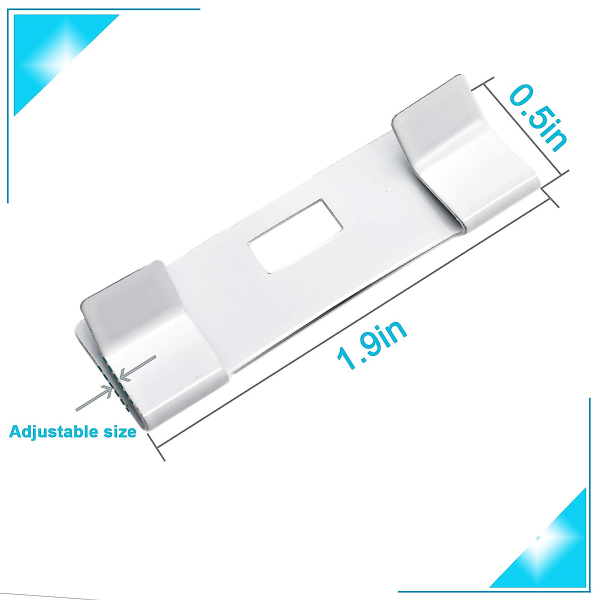 SOGEWO 30PCS Vertical Blind Repair Vane Savers, Eco-Friendly Metal Vertical Blind Repair Tabs, Vertical Blinds Replacement Slats, White