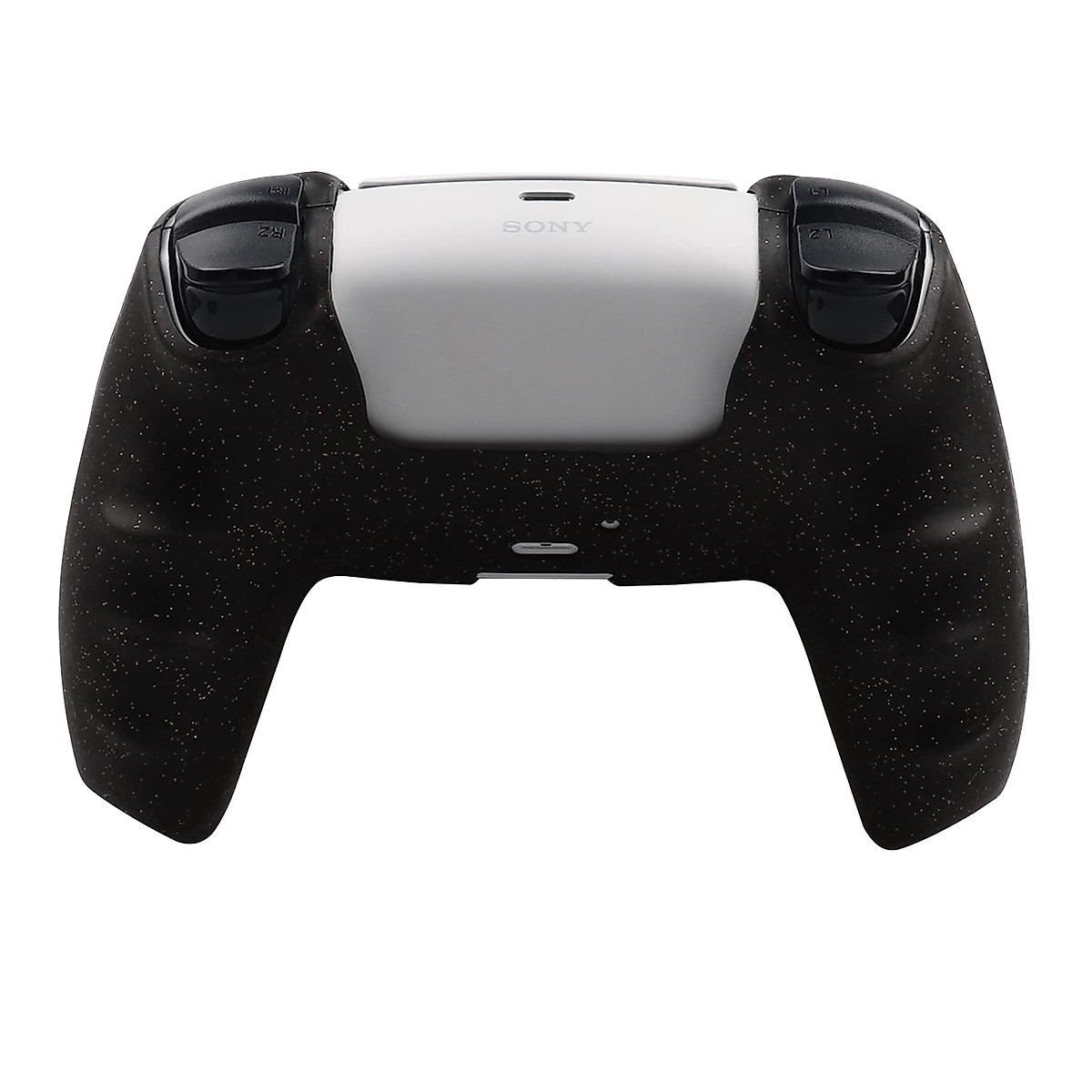 ROTOMOON PS5 Glitter Silicone Controller Skins with 8 Thumb Grips & L2 R2 Trigger Protector, Sweat-Proof Anti-Slip Controller Cover Skin Protector Compatible with Playstation 5 Controller
