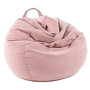 LPMOERA Stuffed Animal Storage Bean Bag Chair Cover (No Filler) for Kids and Adults.Pets Dogs/Cats Lazy Beds.Soft Premium Corduroy Stuffable Bean Bag for Organizing Children Plush Toys or Memory Foam