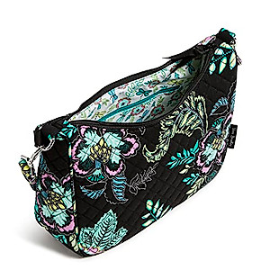 Vera Bradley Frannie Crescent Crossbody Purse, Island Garden-Recycled Cotton