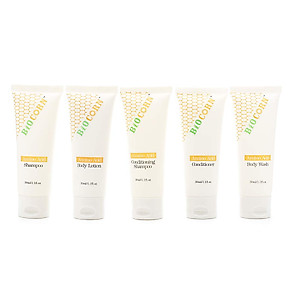 BIO CORN Travel Size Shampoo and Conditioner 2 in 1, Hotel Toiletries Bulk (200 Pack, 1.1oz/30ml) ，Degradable Tube -Cornstarch Material