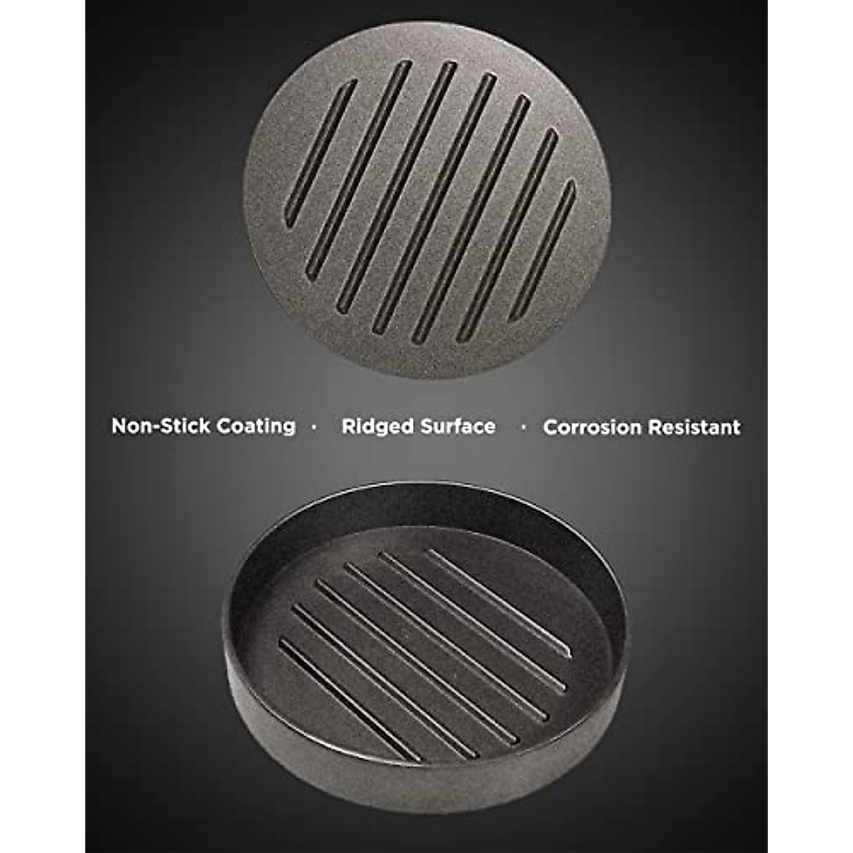 GALVANOX Grilling Gift for Dad, Non-Stick Hamburger Press Patty Maker, Aluminum BBQ Burger Mold “Dad Grill Boss” for Fathers Day/Birthday Boxed